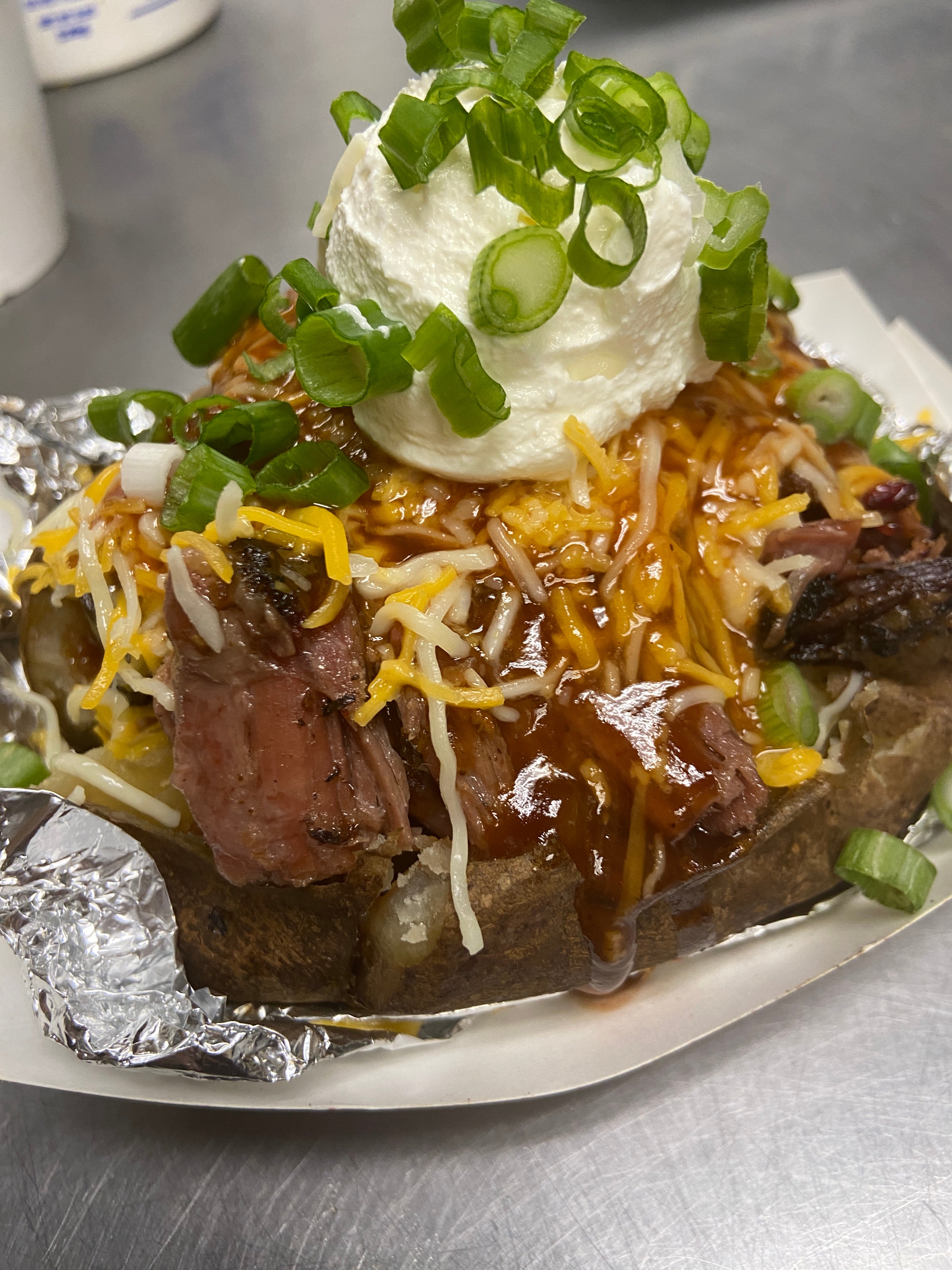 Big Ash Loaded Baked Potato | Smoke'N Ash B.B.Q LLC